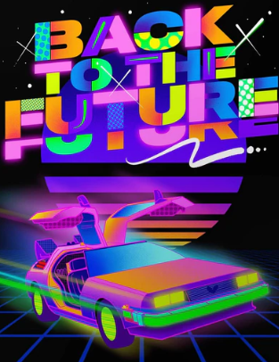 Back to the Future Meets Street Pop Graffiti Art – Sprayed Paint Art ...