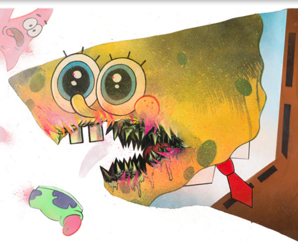 SpongeBob SquarePants Graffiti Street Pop Artwork – Sprayed Paint Art ...