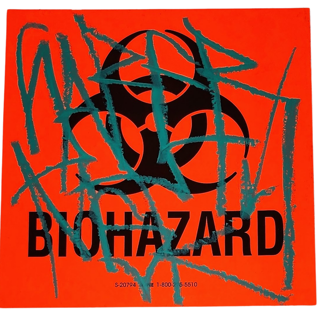 Biohazard Slap-Up Label Sticker Original Tag Art by Saber – Sprayed ...