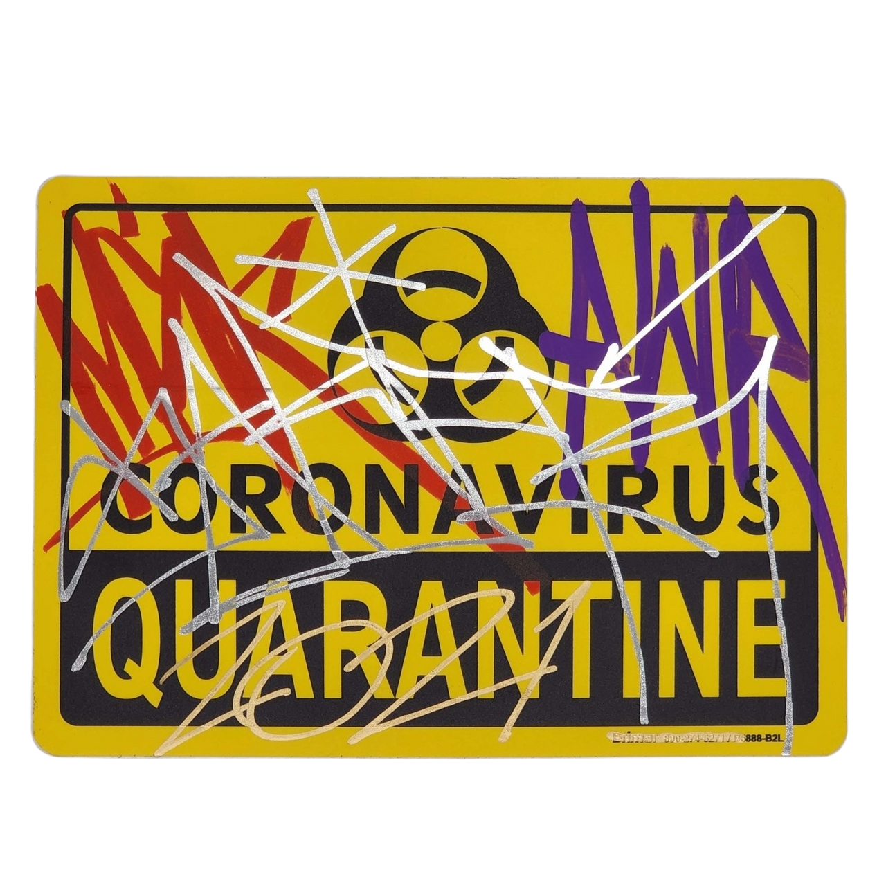 Coronavirus Quarantine Slap-Up Label Sticker Original Tag Art by Saber ...