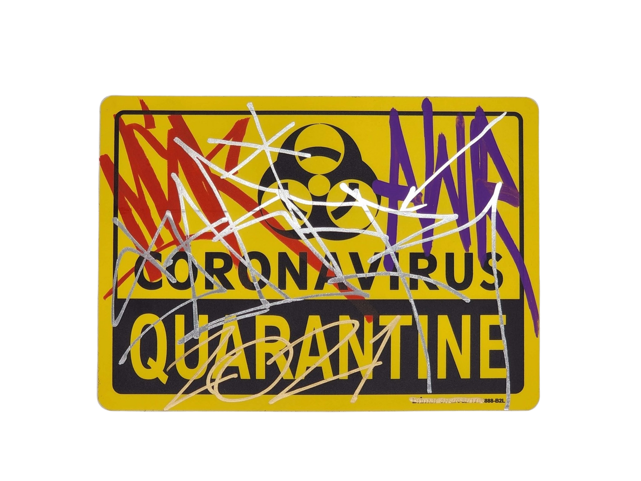 Coronavirus Quarantine Slap-Up Label Sticker Original Tag Art by Saber ...