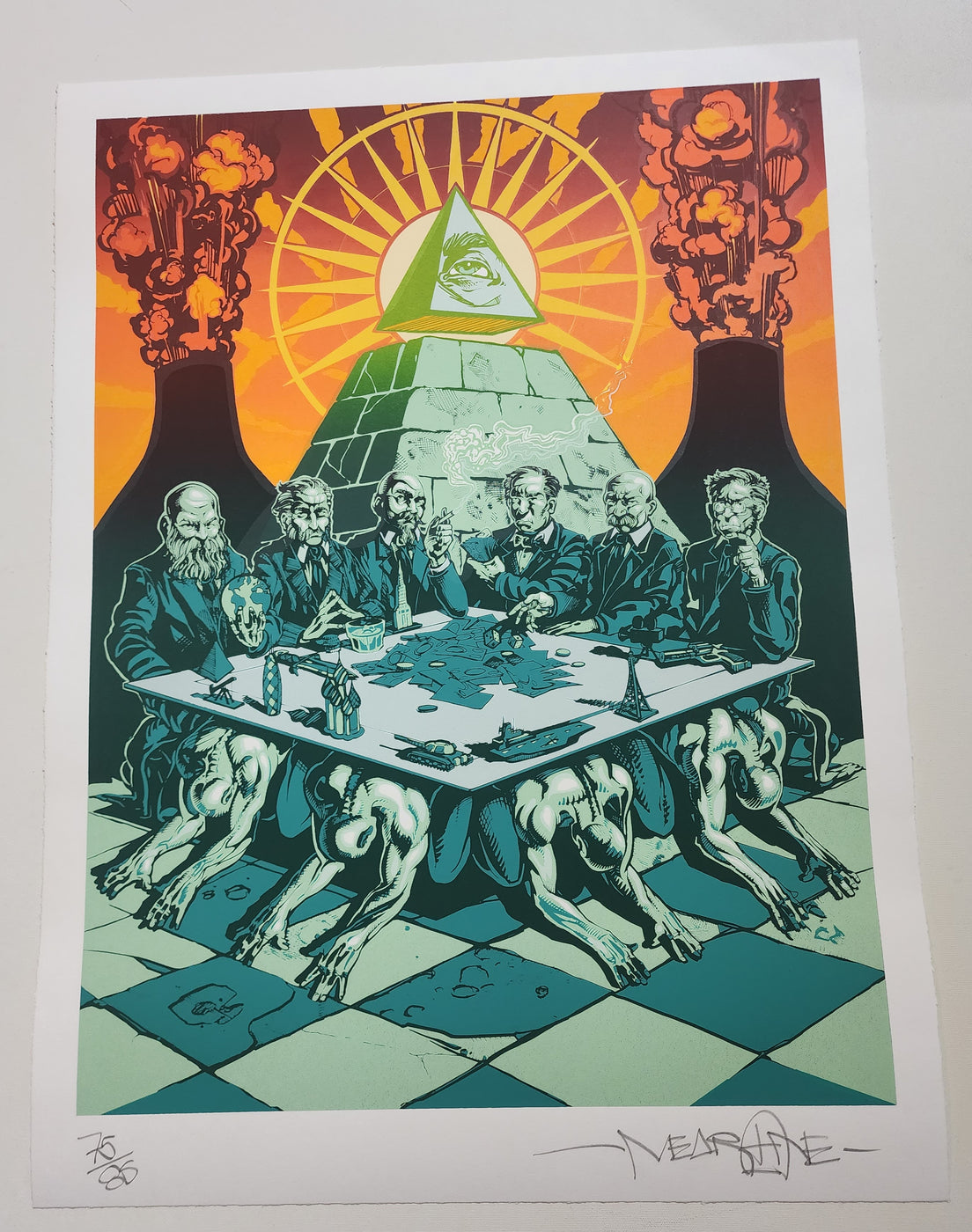 False Profits Serigraph Print by Mear One – Sprayed Paint Art Collection