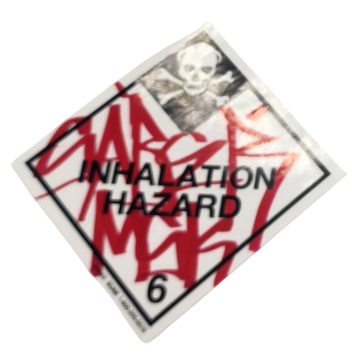 Inhalation Hazard Skull Slap-Up Label Sticker Original Tag Art by Sabe ...