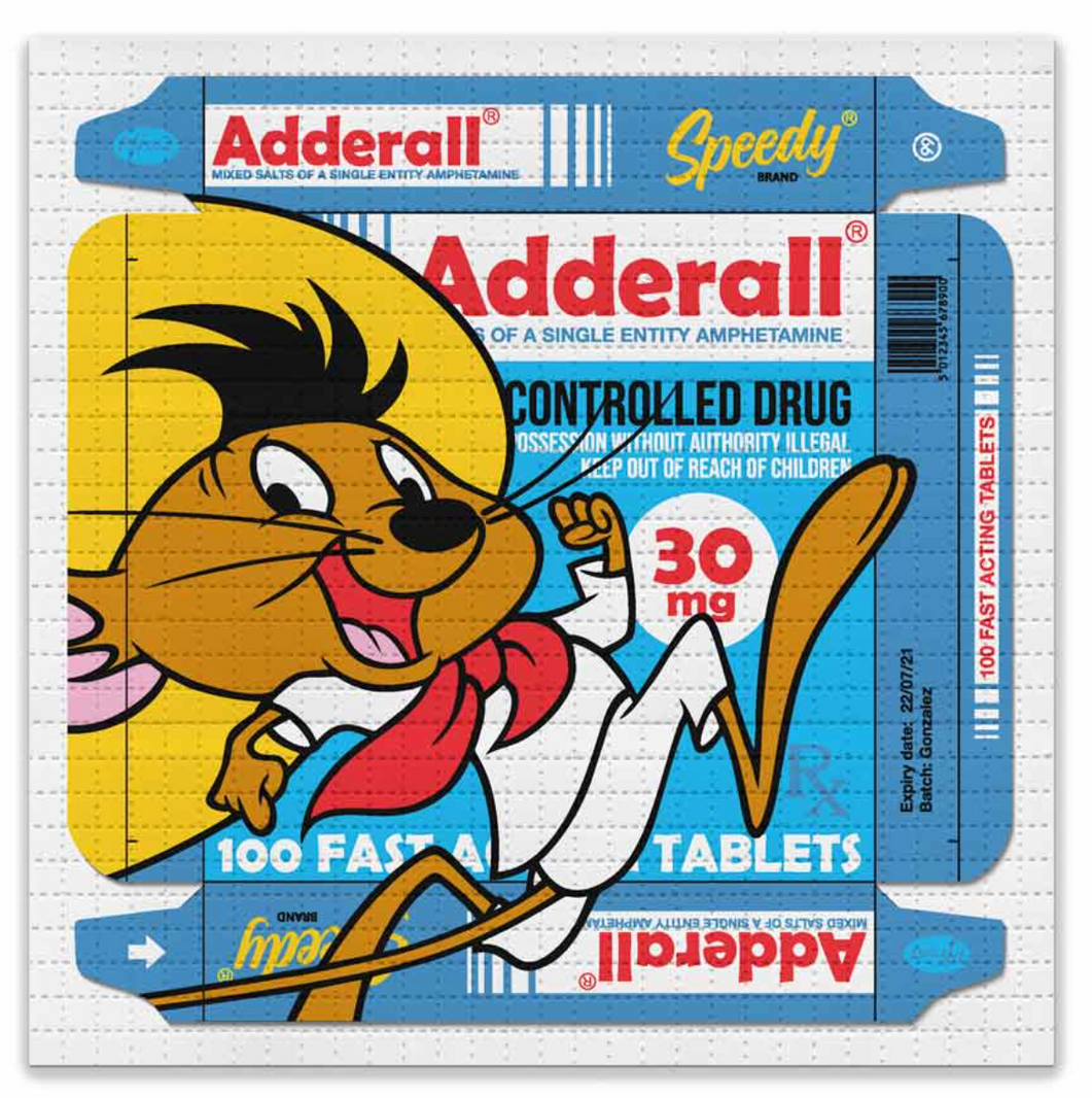 Speedy On Adderall Blotter Paper Archival Print by Ben Frost – Sprayed ...