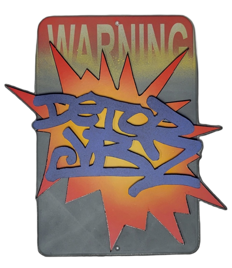 Warning Sign Explosion Original Spray Paint Acrylic Painting by Detor ...