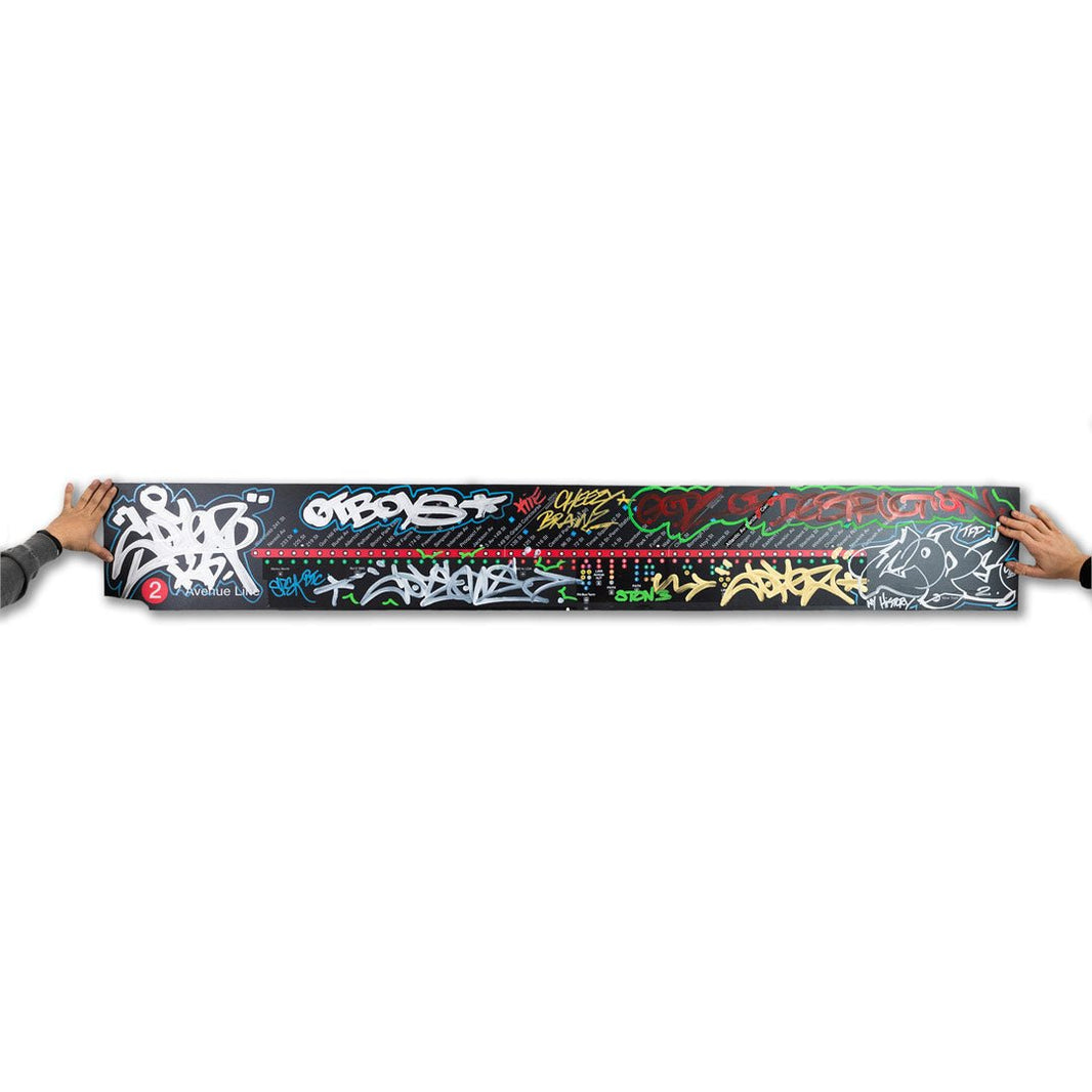 2 7 Avenue Line OTboys Silver Original Street Sign Graffiti Painting b ...