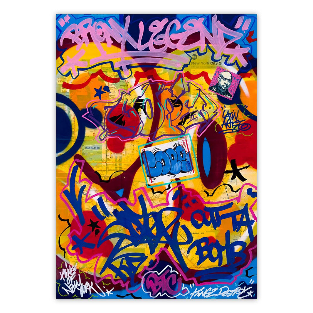 NYC Subway Map VII Bronx Legend Archival Print by Cope2- Fernando Carl ...