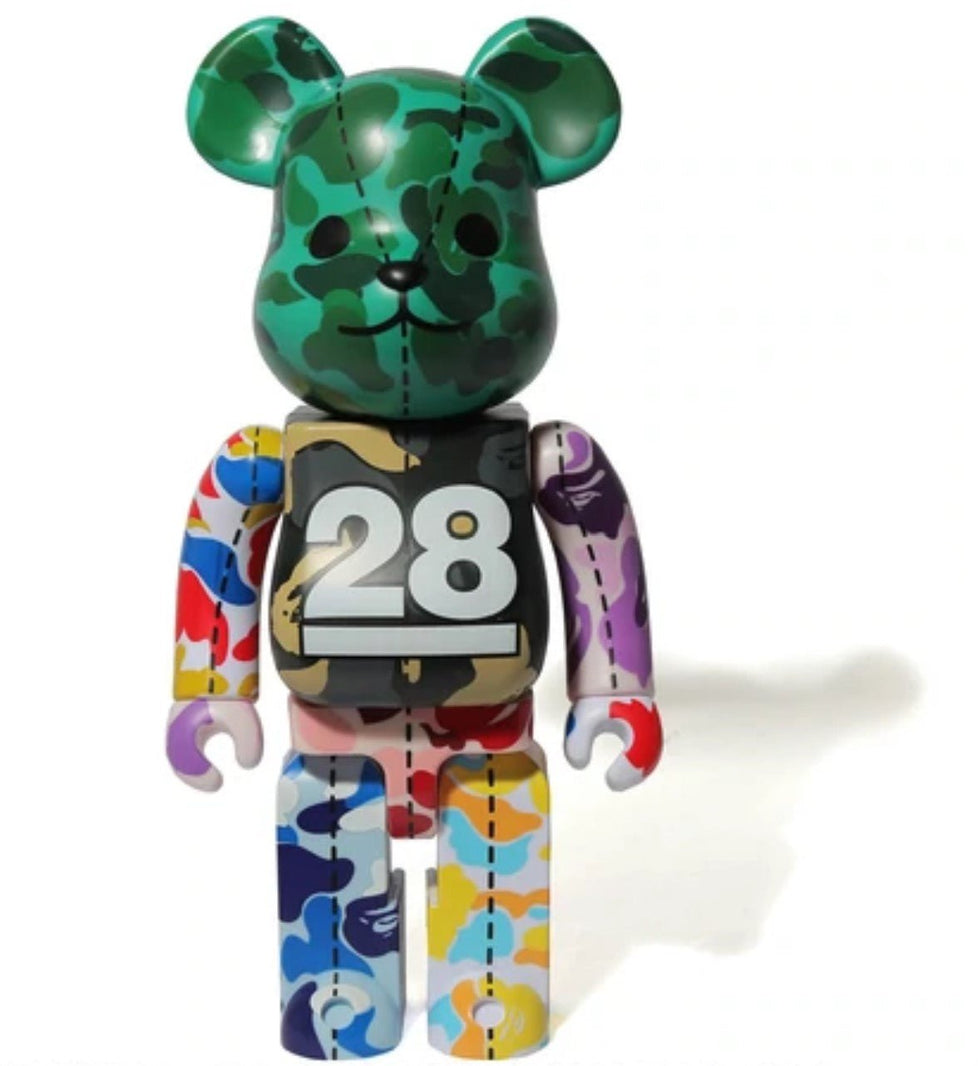 A Bathing Ape 28th Anniversary 400% Green Be@rbrick x Bape- A Bathing ...