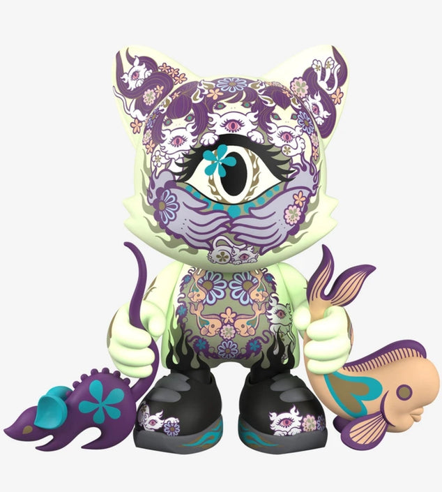 Ailurophile Glow SuperJanky Art Toy by Junko Mizuno x SuperPlastic ...