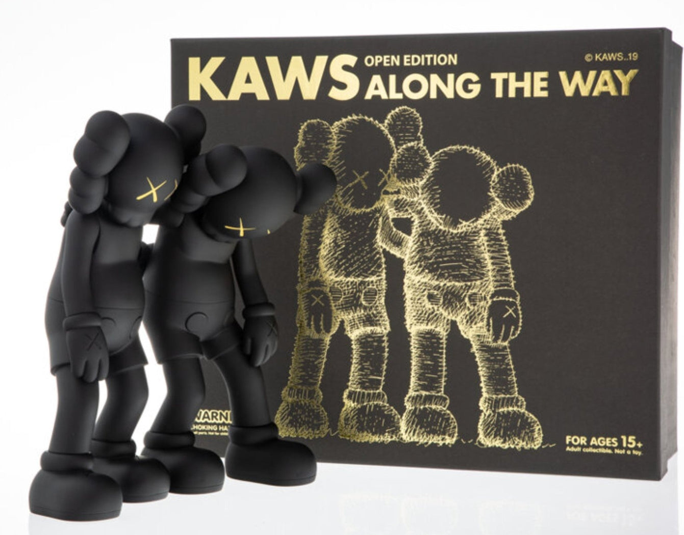Along the Way- Black Fine Art Toy by Kaws- Brian Donnelly – Sprayed ...