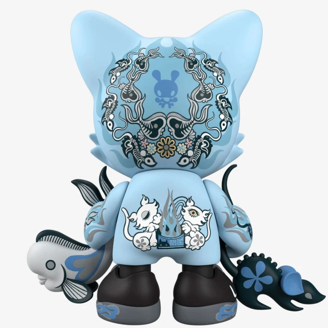 Azure Ailurophile SuperJanky Art Toy by Junko Mizuno x SuperPlastic – Sprayed Paint Art Collection