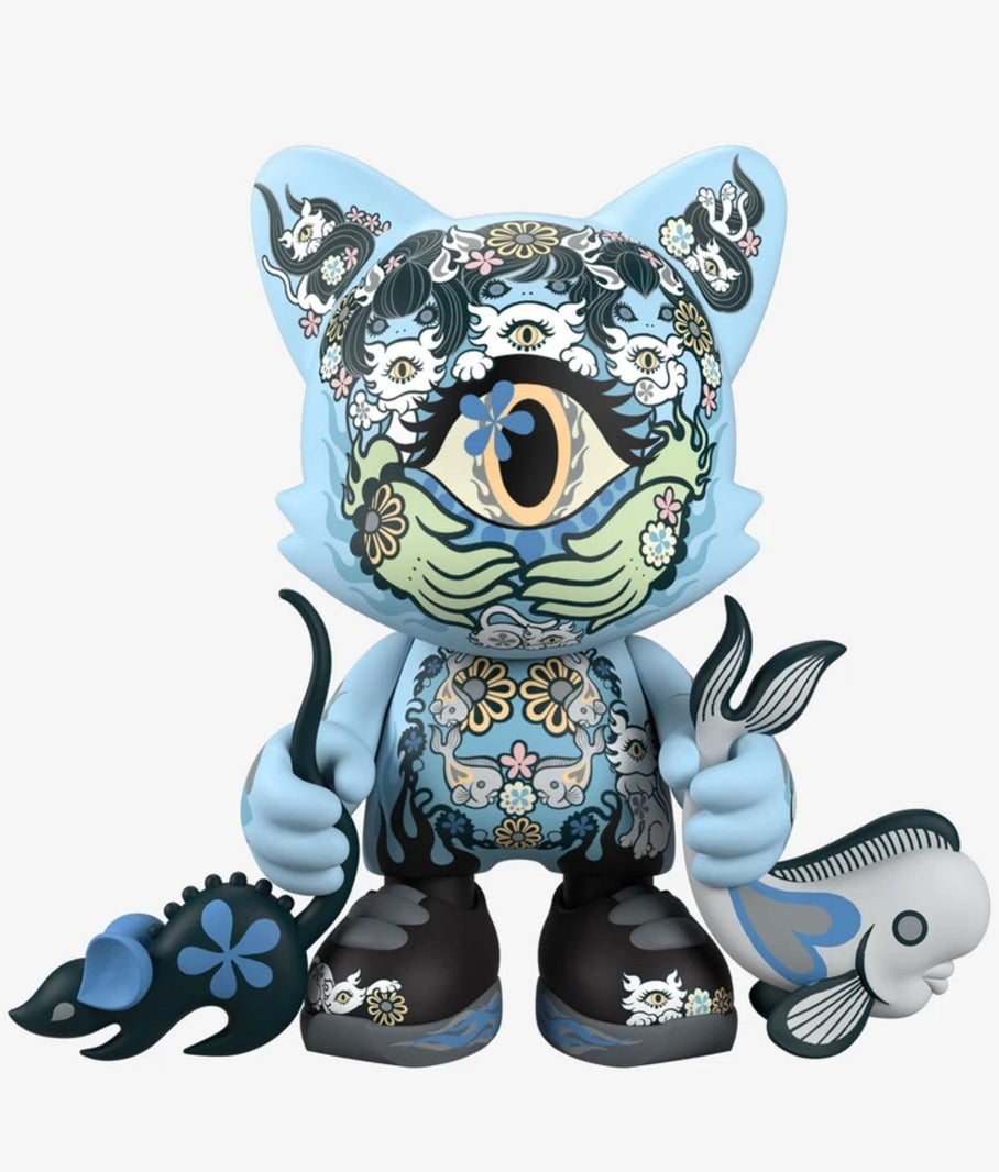 Azure Ailurophile SuperJanky Art Toy by Junko Mizuno x SuperPlastic ...