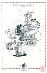 Dissection of Garfield Anatomy Sheet No 19 Silkscreen Print by Nychos ...