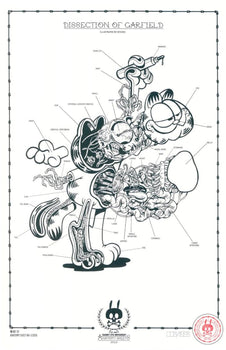Dissection of Garfield Anatomy Sheet No 19 Silkscreen Print by Nychos ...