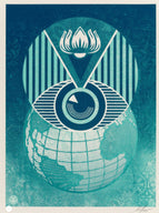 Flint Eye Alert Globe Silkscreen Print by Shepard Fairey- OBEY ...