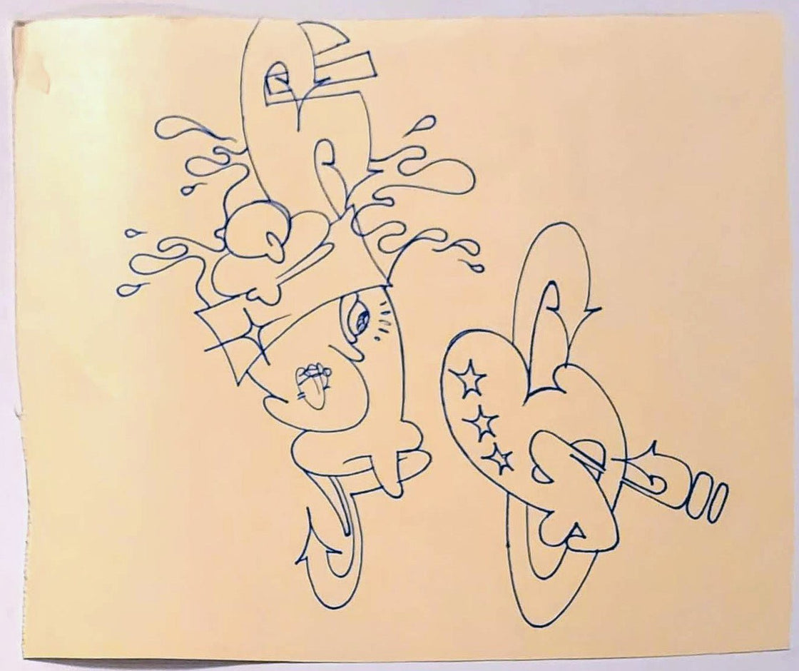 King Squid Face Original Drawing by Nikola Milosevic- Ghost – Sprayed ...