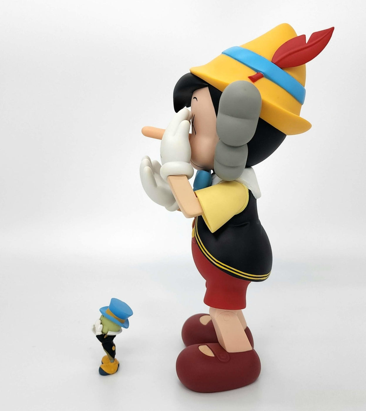 Pinocchio & Jiminy Cricket Disney Companion Fine Art Toy by Kaws- Bria ...